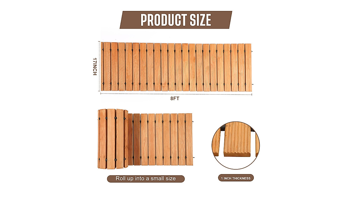 Tatuo Wooden Garden Walkway - Roll Out Pathway Set