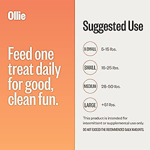 Ollie Dental Chews for Dogs Large- Dog Breath Treats - Dog Teeth Cleaning Treat - Dental Sticks for Dogs - Fresh Breath for Dogs - Dog Dental Chews - Dog Dental Care - 12 Oz.