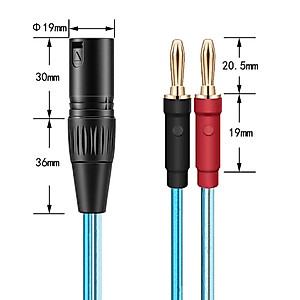 gotor XLR to Banana Speaker Cable XLR to Banana Plug Adapter XLR Male to Banana Plug Adapter 3.28ft (XLR Male)