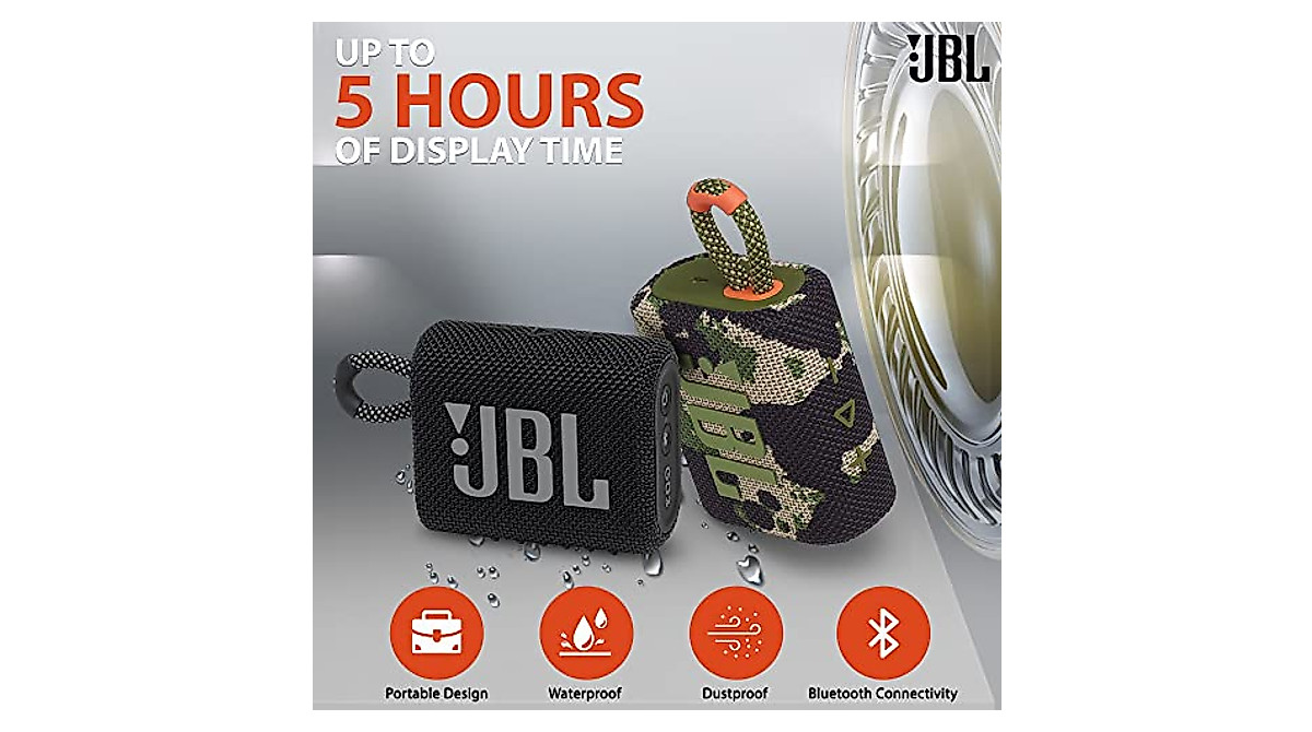 JBL Go 3 Portable Bluetooth Speaker | Waterproof & Durable