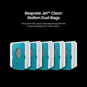 Samsung Bespoke Jet-Clean Station (5 Pack) Dust Bin Bags, White