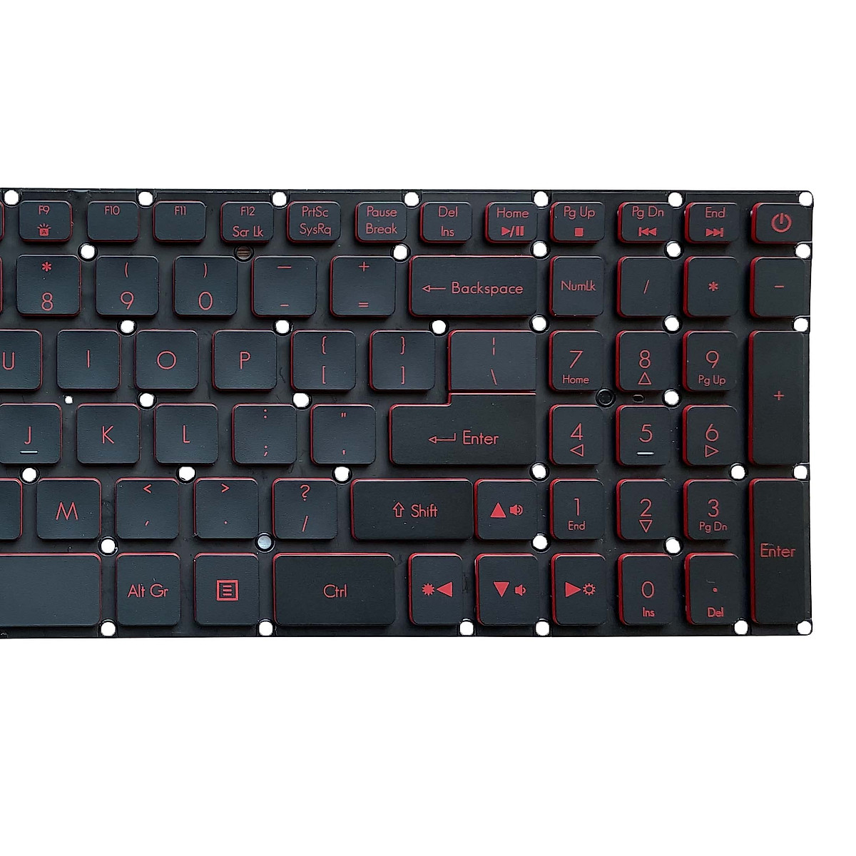 KB US Layout Notebook Keyboard for Acer Nitro 5 AN515 AN515-51 AN515-52 AN515-53 Series Laptop P/N: N17C1 N16C7 Series red Font, with Backlight, Frameless