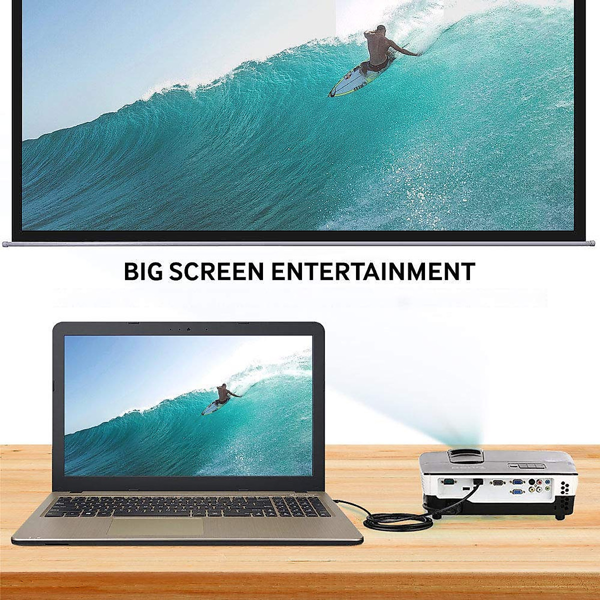 KAUPOONK Mini HDMI to HDMI, High Speed Mini HDMI to HDMI Cable for Camera(5ft)