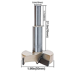 AUTOTOOLHOME 2" Forstner Bit Carbide Tipped Auger Drill Bit Woodworking Boring Bits Drilling for Wood Door Window Hinge Hole Saw 50mm Wood Cutter