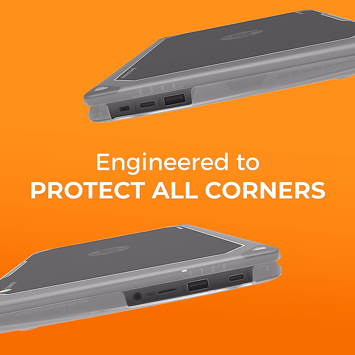 Gumdrop BumpTech Protective Laptop Case Fits HP Chromebook 11 G8/G9 EE (Clamshell). Designed for Kids, K-12 Students, Teachers, and Classrooms – Scratch and Bump Protection – Black