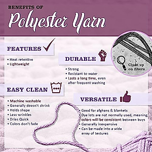 JubileeYarn Chenille Yarn - Worsted Weight - 100g/skein - Shades of Purple - 4 Skeins