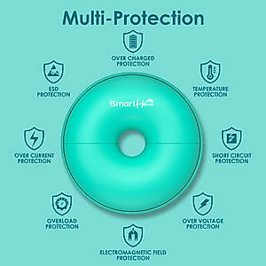 Travel Power Strip Surge Protector with USB, Portable Charging Station Extension Cord, Compact USB C Power Strip for Travel, Hotels, Home & Office (Green)