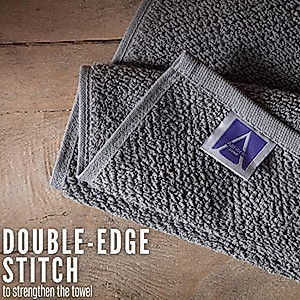 Antioch Home Bathroom Hand Towels, Hotel Quality & Fluffy & Absorbent & Soft & Fast Drying Turkish Hand Towels for Bathroom, 100% Cotton Turkish Hand Towel Set - [ 4 Pack – 16 x 28 inches ] - Grey