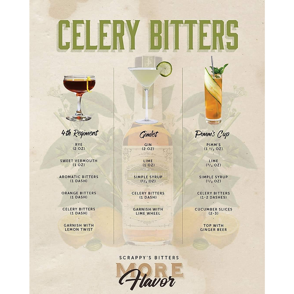 Scrappy's Bitters, Celery, 2 Pack Bottle