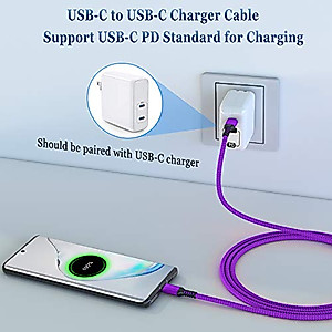 Basesailor USB Type C to C 100W Cable 10ft/2Pack,Power Delivery Fast Charging PD Charger Cord for MacBook Mac Pro,iPad Air 4 5 4th 5th Mini 6 6th Generation,Samsung Galaxy Note S23 20 S20 S21 21 S22