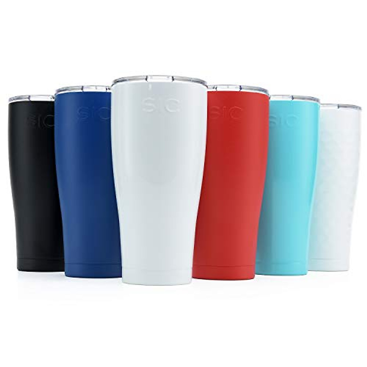 Seriously Ice Cold SIC 30oz Insulated Travel Tumbler Mug, Premium Double Wall Stainless Steel, Leak Proof BPA Free Lid (Matte Red)