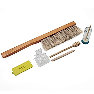 MUDUOBAN Beekeeping Supplies 11pcs Beekeeping Tools Kit for Beekeeper Bee Hive Smoker/Bee Brush/Beekeeping Gloves/Queen Bee Cage/Beehive Frame Gripper