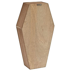 Okuna Outpost Coffin Shaped Shelf, Spooky Gothic Home Decor for Tabletop, Small Trinkets, Nic Nacks, Bookshelf, Bathroom, Bedroom, Living Room, Office, Entryway (Brown, 8x3x14 in)