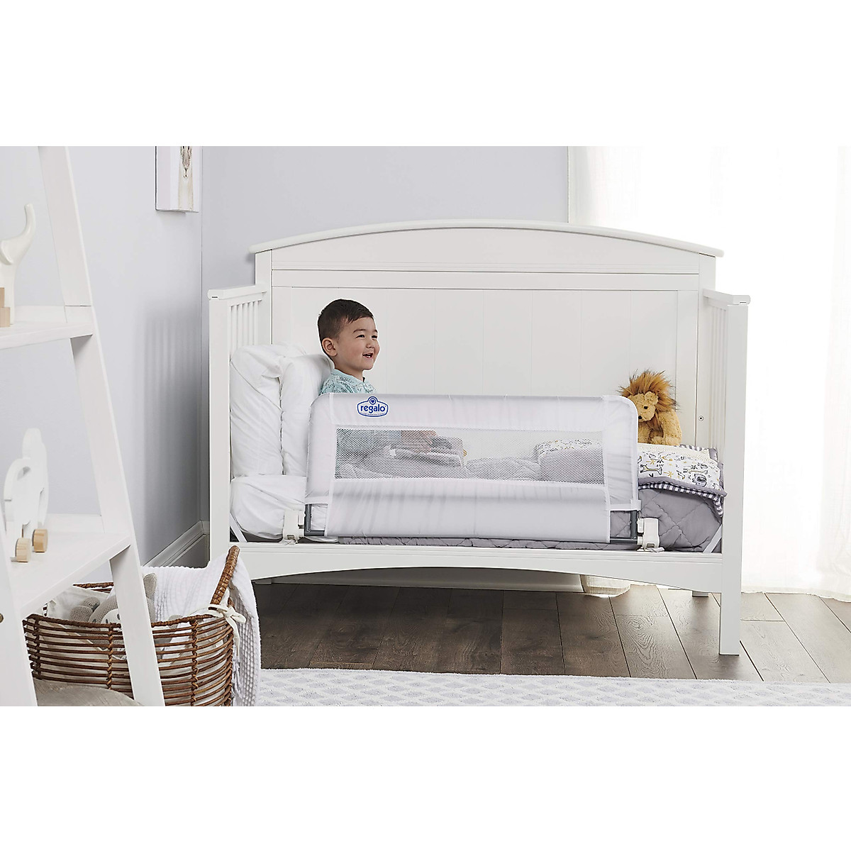 Regalo Swing Down Crib Rail, with Reinforced Anchor Safety System