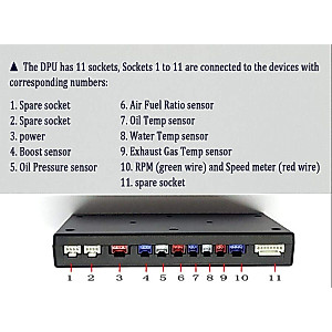 DEJUN Car Race Dash Dashboard, DO908 Car Combination Gauge Meter Sensor Kit Multifunctional Car Dashboard Dash Display for 12V Racing Car Meter