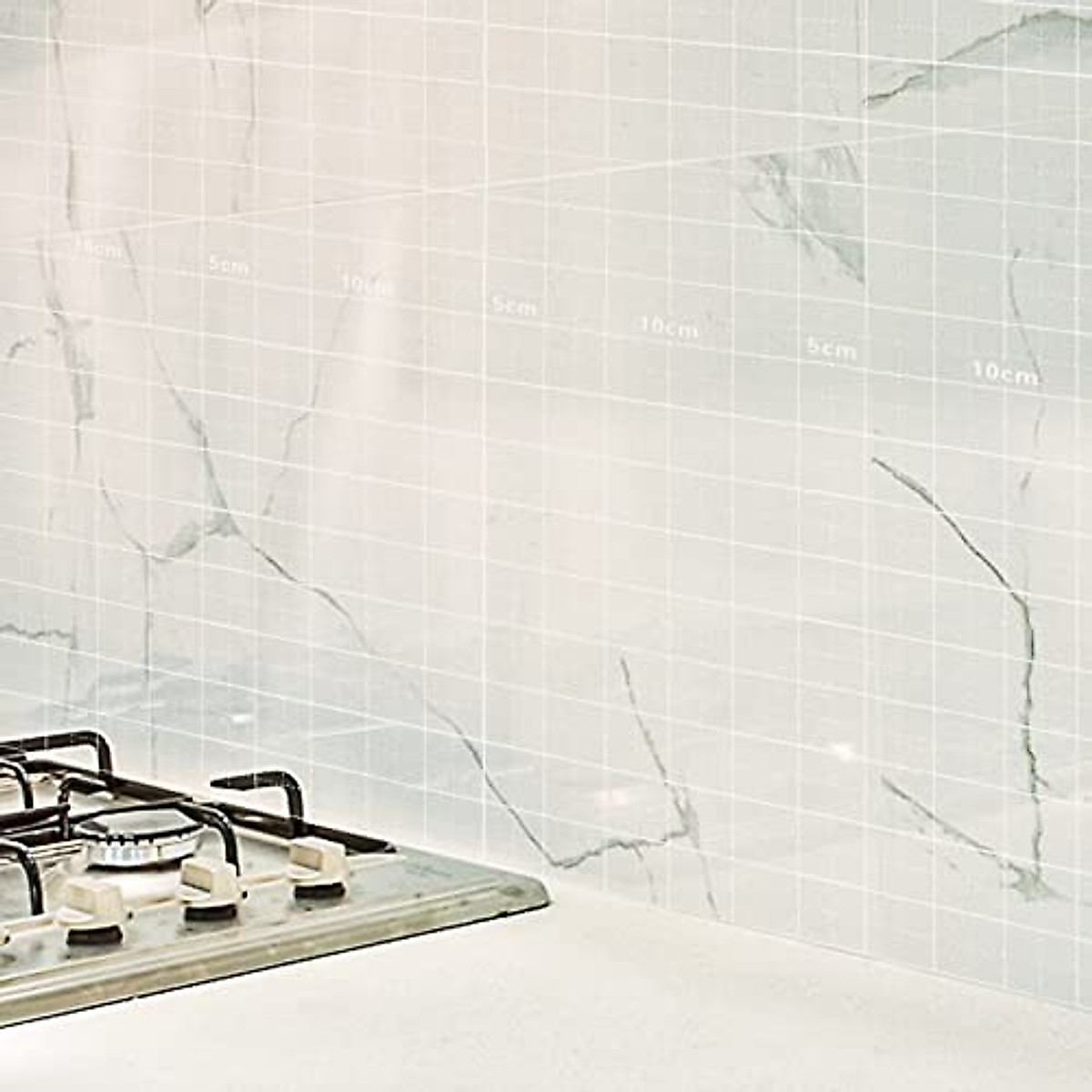 YARNOW 3 Rolls Oilproof Wallpaper Room Self- Cabinet Adhesive Tile Liner Ornament Stickers Kitchen Backsplash Oil Cupboard Practical Indoor Cm*m Household Proof Countertop