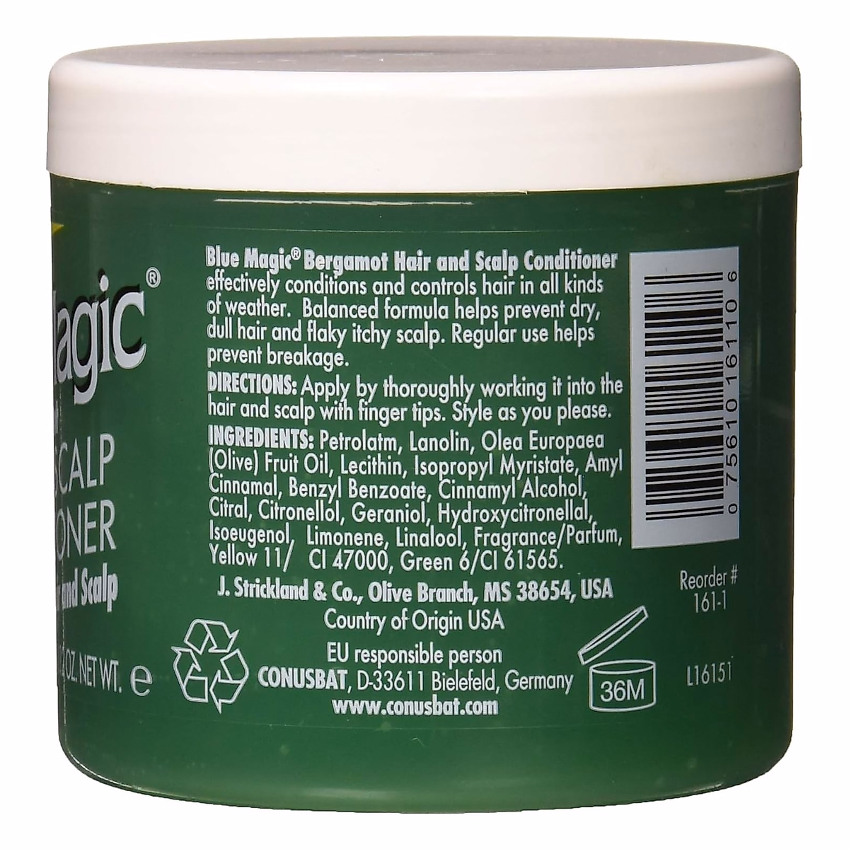 Blue Magic Conditioner, Hair & Scalp, Bergamot, 12 Oz