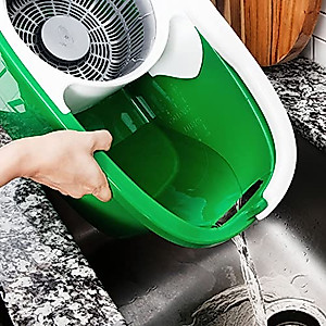 Libman Tornado Spin Mop System Plus 1 Refill Head | Mop and Bucket with Wringer Set | Floor Mop | Libman Mop | Mops for Floor Cleaning | Hardwood Floor Mop | 2 Total Mop Heads Included,Green