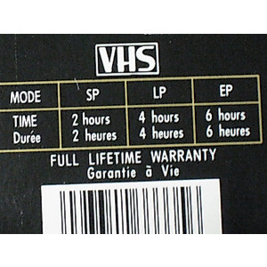 Set of Five High Grade Video Cassettes (VHS) MGM Studio Grade T-120