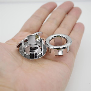 4-Pack Sink Circular Overflow Hollow Ring,Overflow Drain Cover,Kitchen Bathroom Sink Hole Round Basin Cover,Bath Sink Hole Overflow Drain Cap Insert in Hole Spares (White)