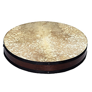 Natural Sounding Percussion Ocean Drum with Wave Beads and Hardwood Frame, Goat and Plexy-Skin 16" 20" 24" 28 inch (12 inches)