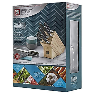 RICHARDSON SHEFFIELD V Sabatier 9pc, 9 Piece Knife Block, Black