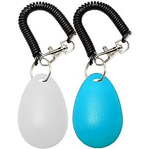 Training Clicker for Pet Like Dog Cat Horse Bird Dolphin Puppy with Wrist Strap, 2 Pack