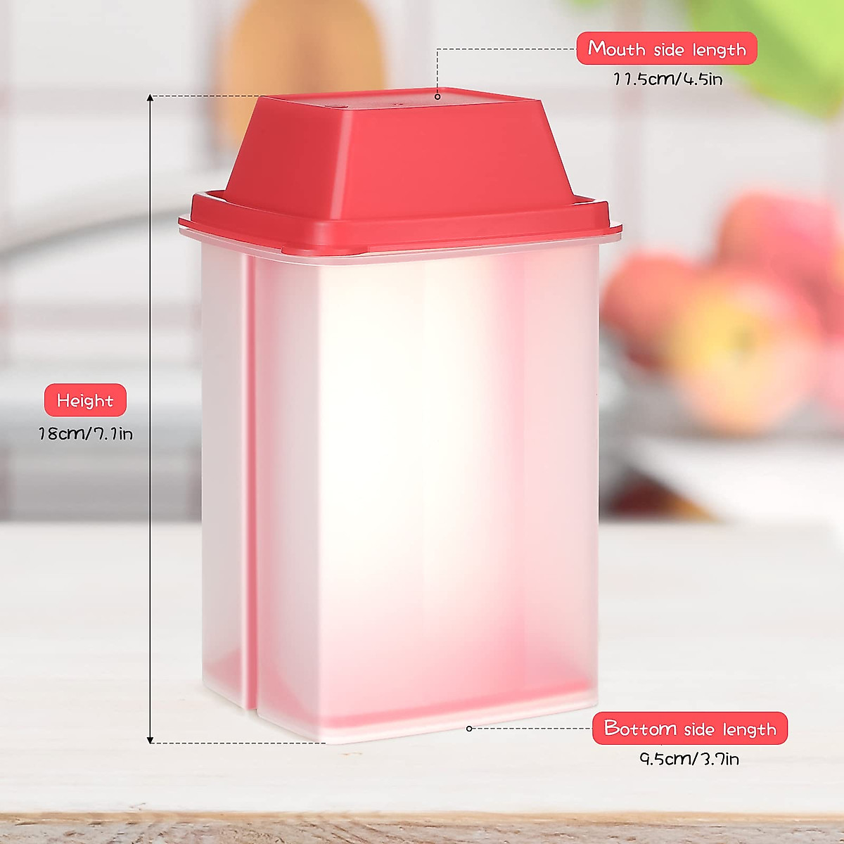 CHENGU 6 Pack Pickle Container with Strainer Jalapeno Storage Container Plastic Pickle Jar Containers Large Pickle Keeper Pickled Food Container for Home Kitchen Supplies (Red, Green, Blue)