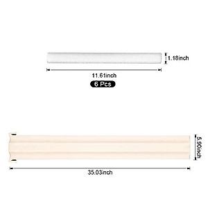 Emoly Under Door Draft Stopper,Improved Adjustable Double Draft Noise Blocker Sweep，Adjustable 32 to 38" for Sound Dust Proof (White)