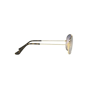 Ray-Ban Men's RB3362 Cockpit Aviator Sunglasses, Gold/Pink Gradient Blue, 59 mm