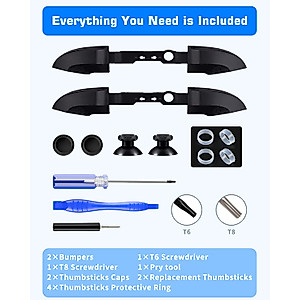 Replacement Lb Rb Bumper Button for Xbox Series X Controller,Replacement Bumper & Thumbsticks for Xbox Series X Controller,LB RB Buttons & Joysticks Replacement Parts for Xbox Series X Controller