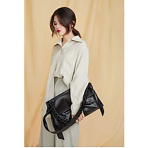 AUMEY Large Flat Chain Strap - Acrylic Luxury Handbag Strap Fashionable Replacement Purse Clutches Handles for DIY Crafts, 15.7 inch of Each … (02- Black)