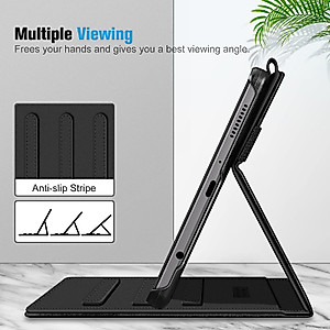 Fintie Case for Samsung Galaxy Tab A7 Lite 8.7 Inch 2021 Model (SM-T220/T225/T227), Multi-Angle Viewing Smart Stand Back Cover with Pocket, Black