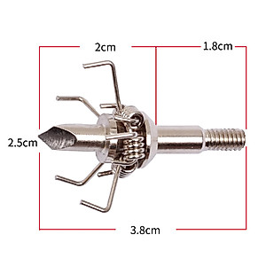 Aolvlulr Archery Judo Broadheads 100 Grain Points Tips with Storage Box Hunting Arrowheads for Crossbow Recurve Bow and Compound Bow