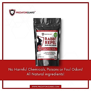 Predator Guard Rabbit Repellent Outdoor Plants Pouches - Stop Rabbits, Deer, and Rodents from Eating Plants Gardens and Vegetables - 10 Pack Lasts 12 Months - All Natural Ingredients