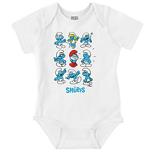 Smurfs Squad Papa Smurfette Cartoon Baby Romper Boys or Girls