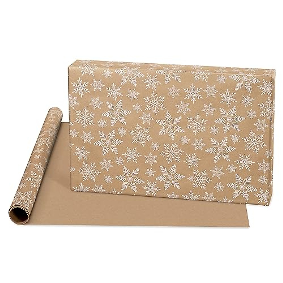 American Greetings 80 sq. ft. Kraft Wrapping Paper Bundle (Snowmen) for Christmas and All Holidays (4 Rolls 30 in. x 8 ft.)