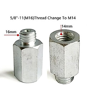 dophee Steel Thread Drill Adapter, Polishing Pads Backer Plate Polisher, Angle Grinder Attachments Adapter 5/8" 11 Male to M14 Female
