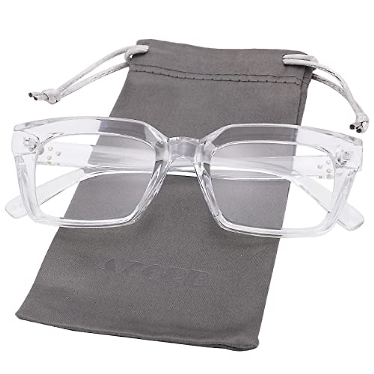 AZorb Square Glasses Non-prescription Oversized Eyewear for Women Clear Lens Chunky Eyeglasses