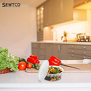 [24 Sets - 8 oz.] Plastic Deli Food Storage Freezer Containers With Airtight Lids Plastic Deli Containers with Lids, Slime, Soup, BPA Free Stackable Leakproof Microwave/Dishwasher/Freezer Safe