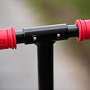 Soozier Folding Kick Scooter for 12 Years and Up for Adults and Teens, Push Scooter with Height Adjustable Handlebar, Big Wheels and Rear Wheel Brake