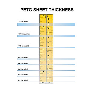 Superior Graphic Supplies PETG Clear Plexiglass Plastic Sheets 48 x 48 inches 30mil (.030"/0.76MM) Thickness for DIY, Display Projects and Crafts