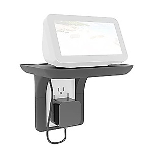 Mtom Wall Mount Hanger Stand for Amazon Echo Show 5/Show 8 Outlet Shelf (White)