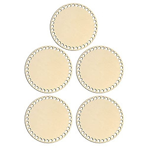 Premium Baltic birch plywood 6" Round x 5pcs Wooden Basket Bottoms set, solid wooden base for DIY