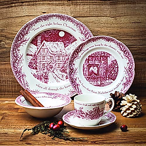 Johnson Brothers TWAS The Night 7 Ounce Teacup, 7 oz, Pink/Ivory