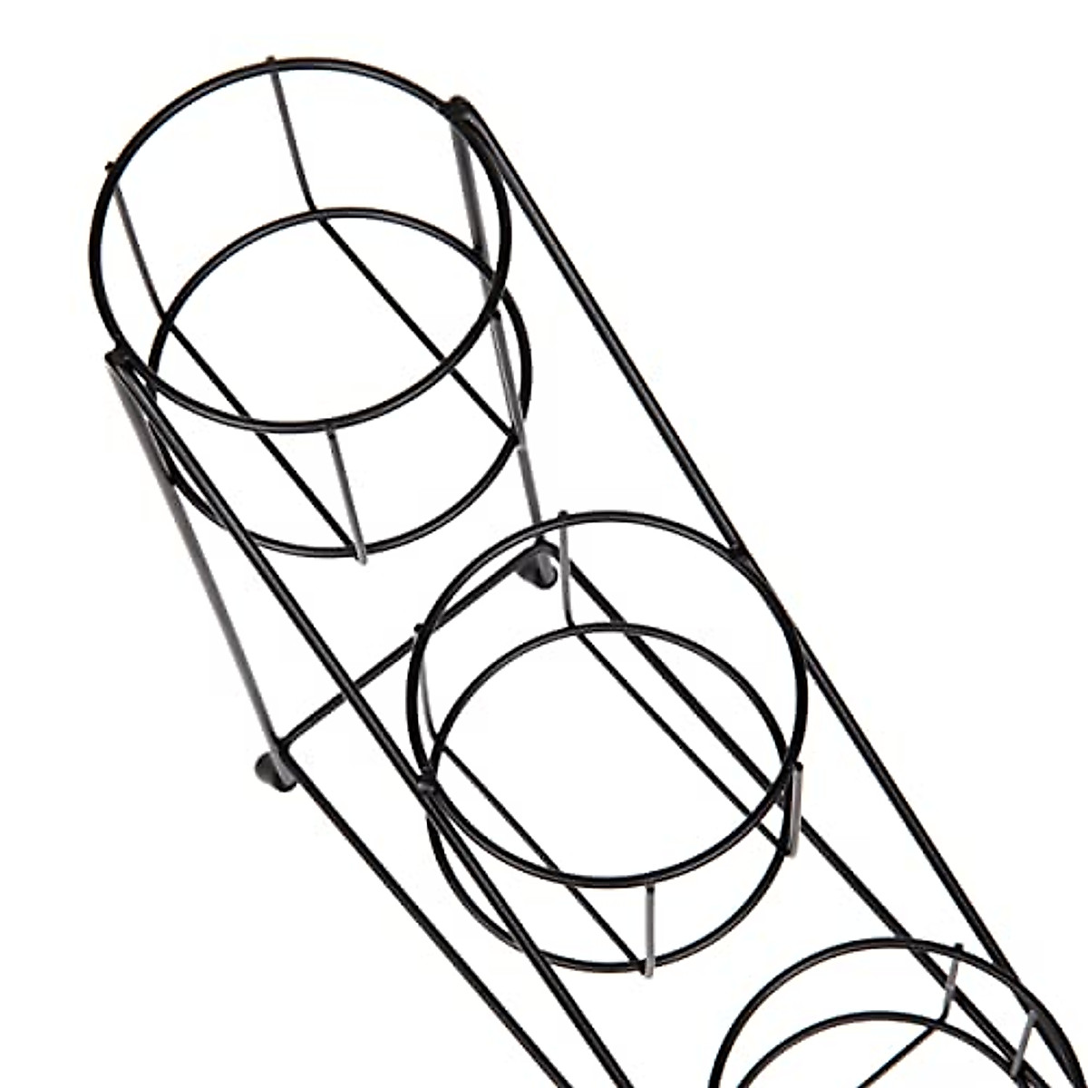 Mind Reader Alloy Collection, 3-Compartment Graduated Bottle Stand, Countertop Organizer, Metal, 4.25" L x 14" W x 10.75" H, Black