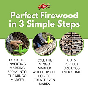Mingo Marker Firewood Bundle - Chainsaw accessories - Firewood Measuring Tool - Log Holder for Cutting Firewood - Logging Tools and Equipment - Includes 14" 16" and 18" Wheel Marker and Extra Trigger