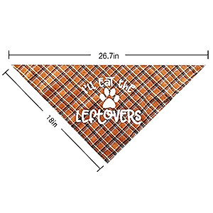 3 Pack Thanksgiving and Christmas Bandana Set, Holiday Buffalo Fall and Winter Bib for Large Medium Small Puppies Pets