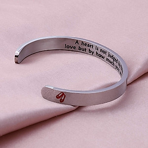 FOTAP Ruby red slippers Gift Wizard of Oz Jewelry A Heart Is Not Judged By How Much You Are Loved Keychain Wizard of Oz Lovers Gift (Red Shoe cuff)