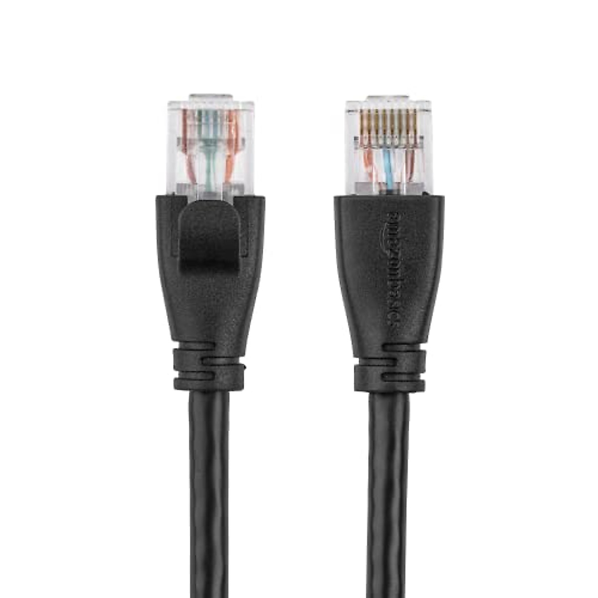 Amazon Basics RJ45 Cat-6 Ethernet Patch Cable, 1Gpbs Transfer Speed, Gold-Plated Connectors, 50 Foot for PC, TV, Tablet, Router, Printer, Black